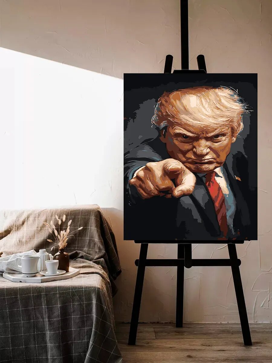 Картина по номерам Дональд Трамп Президент США Donald Trump