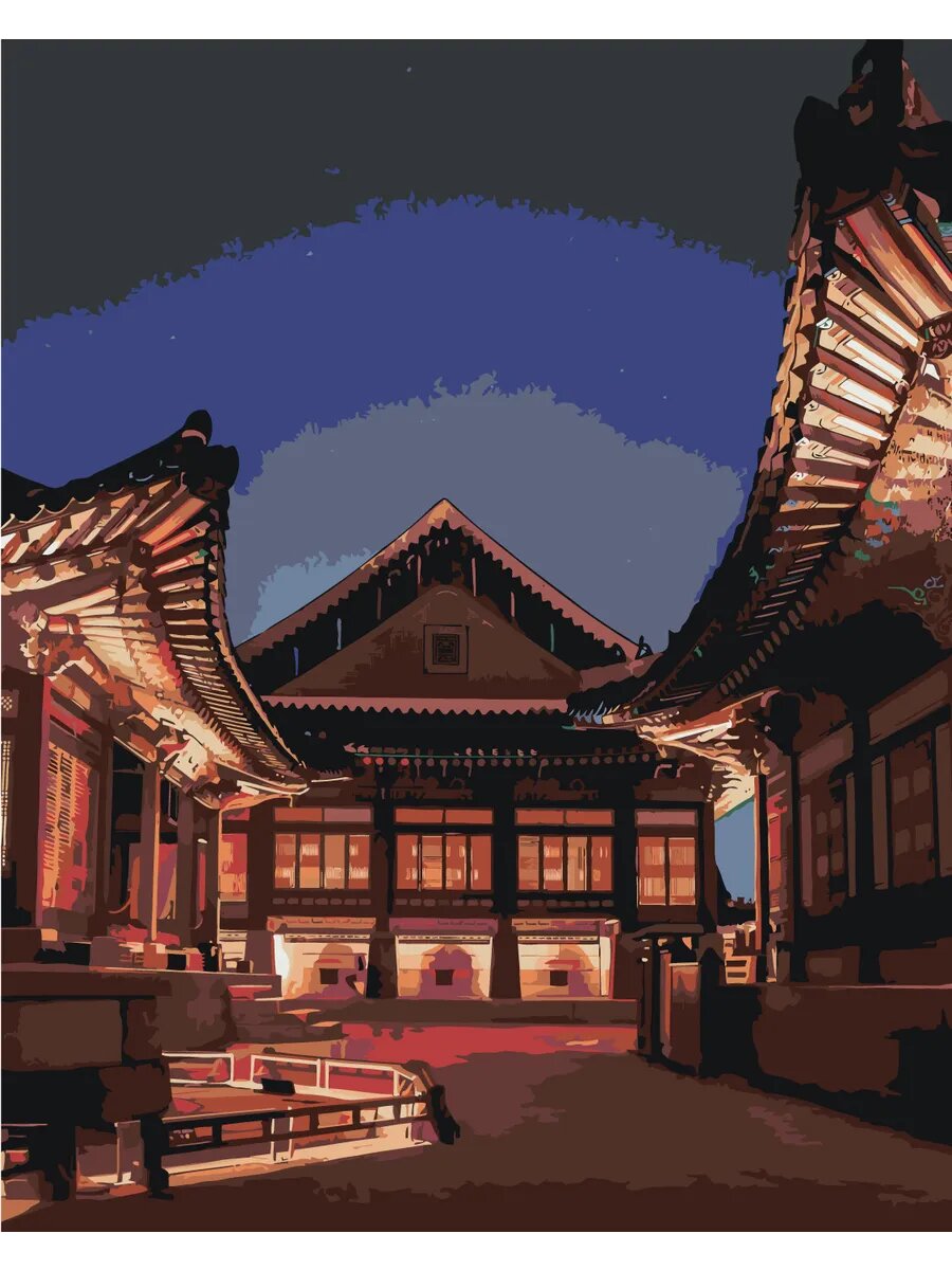 Картина по номерам Южная Корея Город Сеул