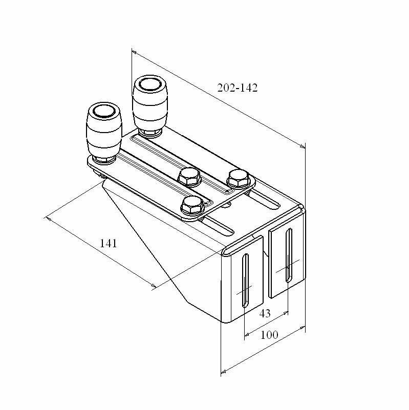Устройство направляющее одностороннее для арочных ворот и ворот с пиками, DHS31 - DoorHan