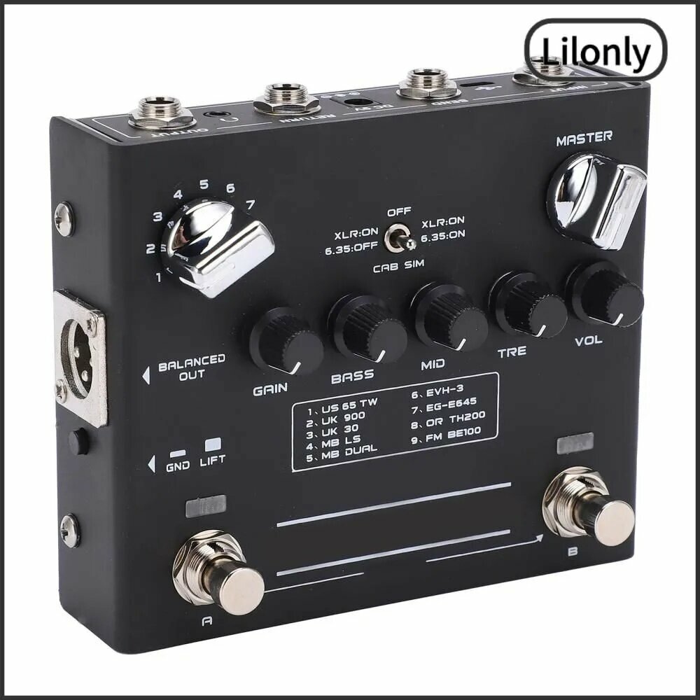 Цифровой преамп эффект гитары, 18 тонов, для музыкантов на сцене