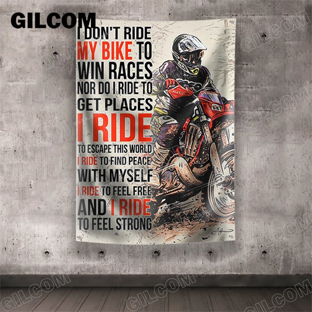 Винтажные мотоциклетные флаги, полиэстер, 60x90 см / 90x150 см