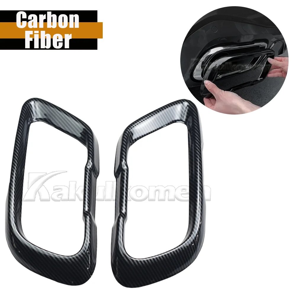 Для BMW X5 G05 X6 G06 X7 G07 2019-2021 M Спортивная версия Автомобильный хвостовой глушитель из нержавеющей стали Выходная крышка выхлопной трубы Bodykit Trims, Carbon F Pattern-B