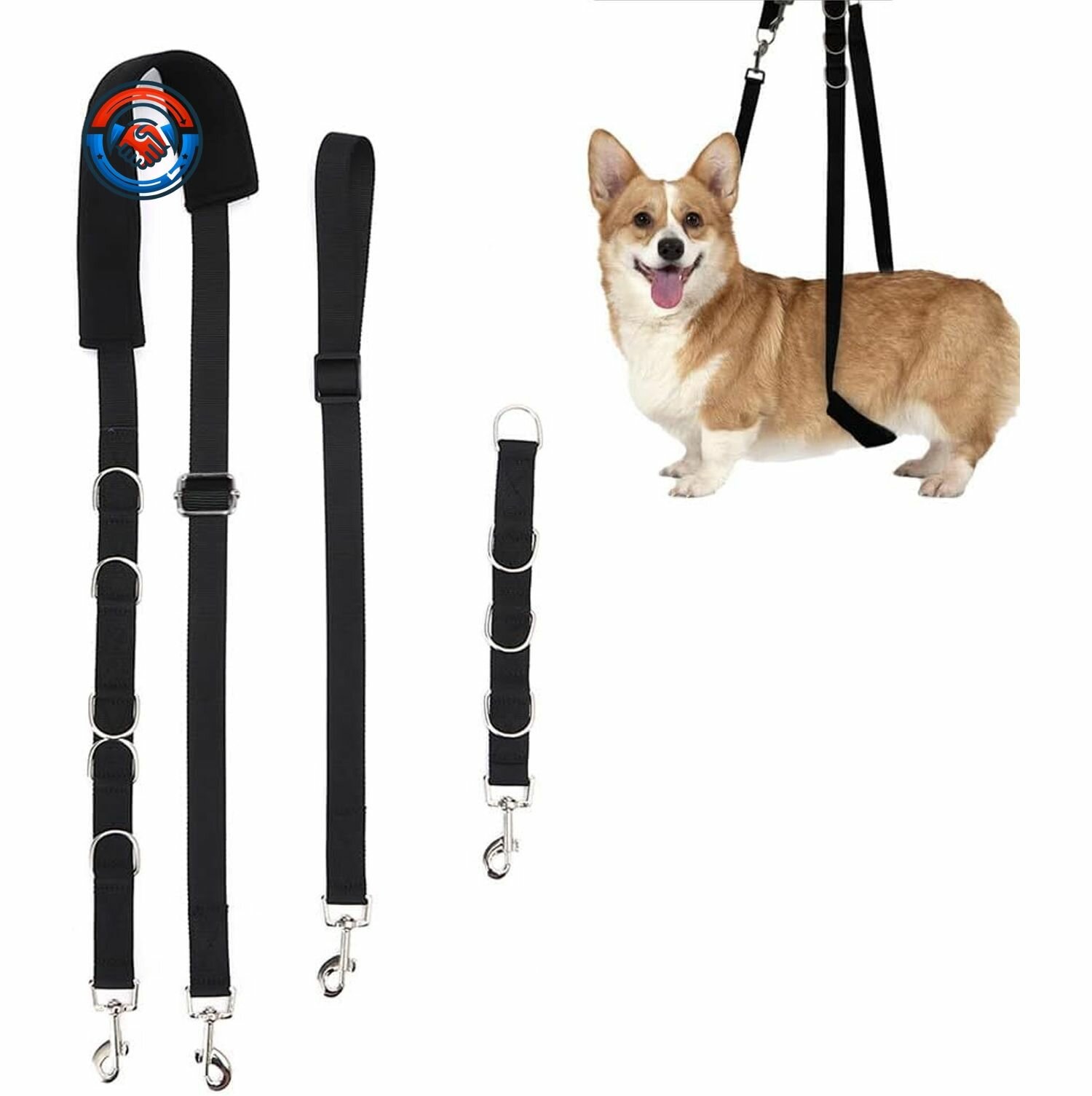 Ремень-удлинитель для груминга собак, регулируемый пояс-петля с мягкой подкладкой, прочный нейлоновый аксессуар для стрижки, купания и дрессировки, удобный хомут для груминг-стола