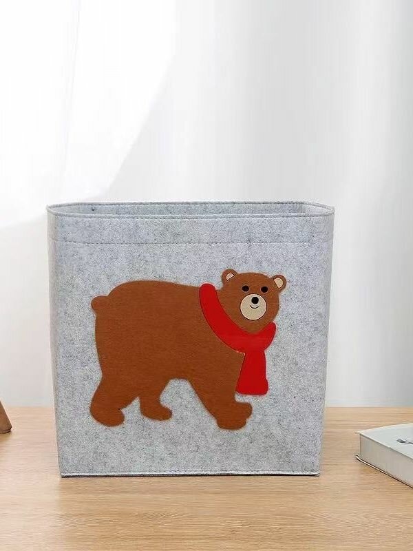 GEALFIS корзина для игрушек с медведем 33 33 33 см тканевая коробка для хранения детских вещей