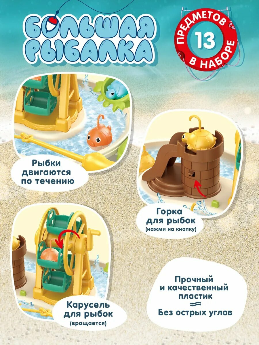 Настольная игра "Рыбалка", с эффектом звука, для детей от 1 до 7 лет — фото 1