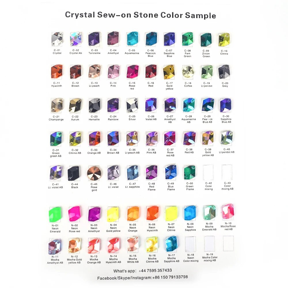 Стеклянная плоская пряжка VC с кристаллами и стразами