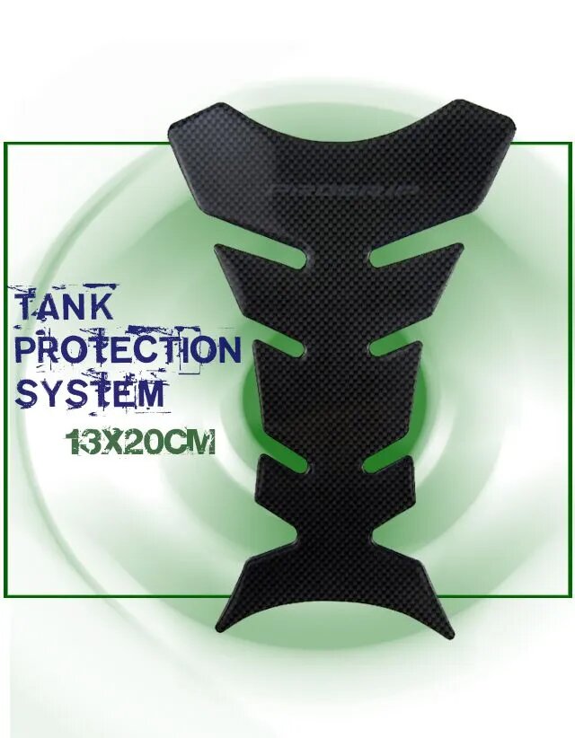 Наклейка на бак мотоцикла, защитная накладка CARBON PROGRIP 13х20см цвет карбон