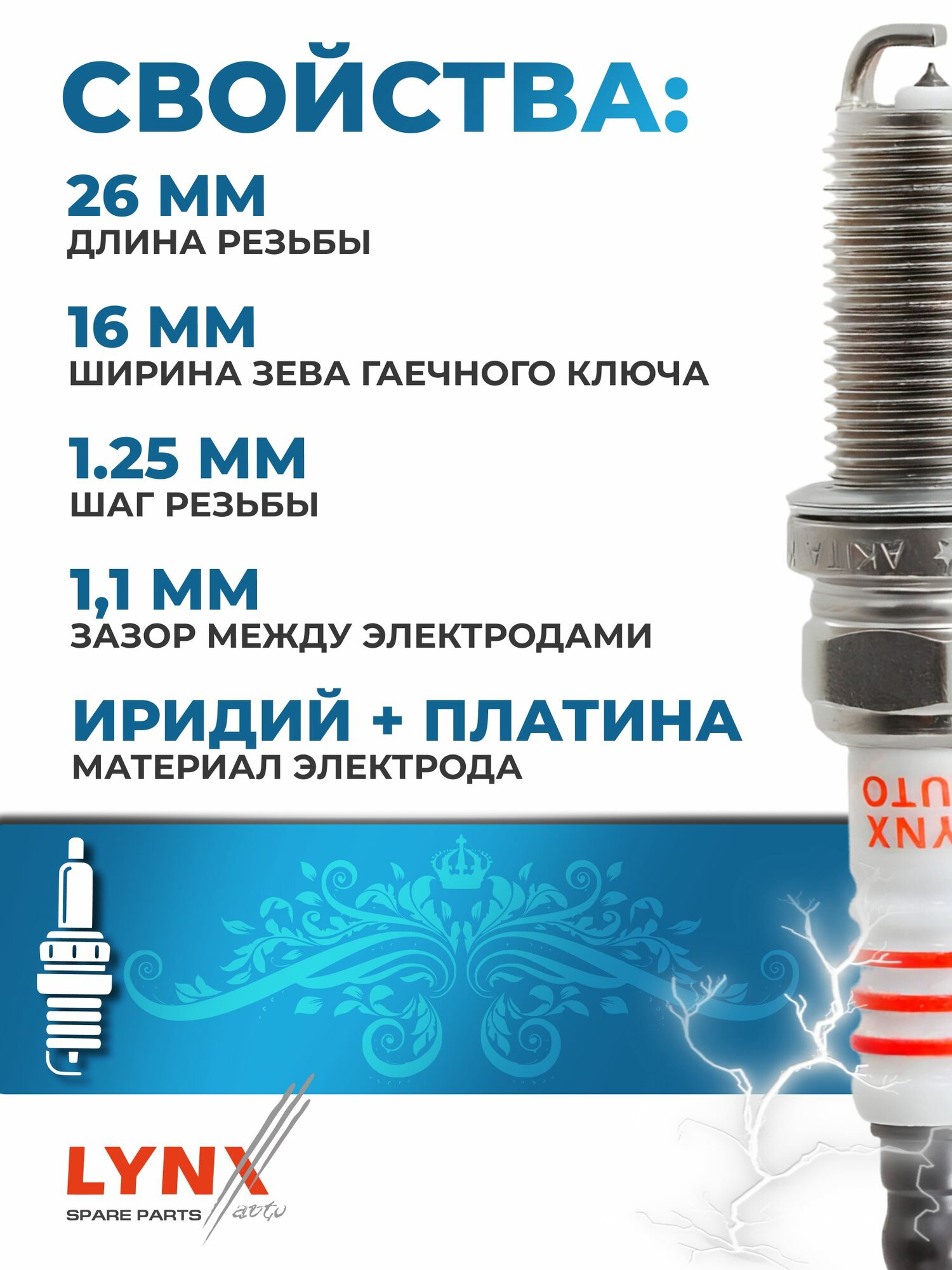 Свечи зажигания для Toyota Sienna (3) XL30 2.7, комплект 4 шт / 2010 2011 2012 2013 2014 2015 2016 2017 2018 2019 / Двигатель 1AR-FE 2,7 л