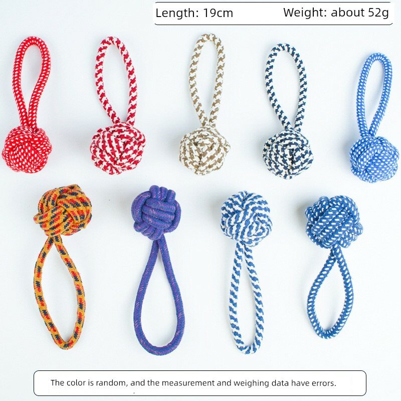 Игрушка для собак для прорезывания зубов, прочная жевательная игрушка для Тедди, Корги, Померанского шпица, узел-мяч,