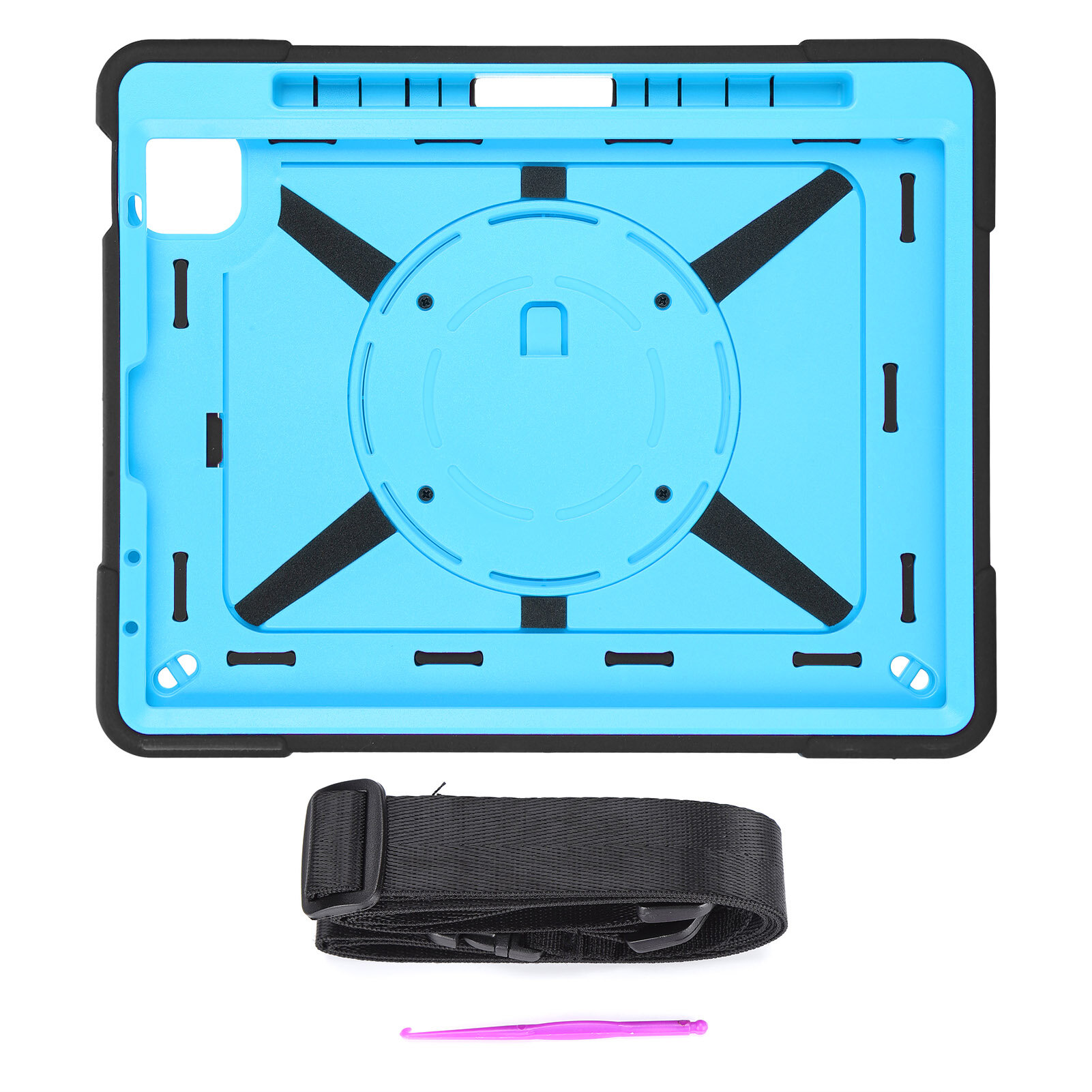 Защитный чехол с ремнем для руки и плеча, подставка для Ipad Air4 10.9 дюймов, черный