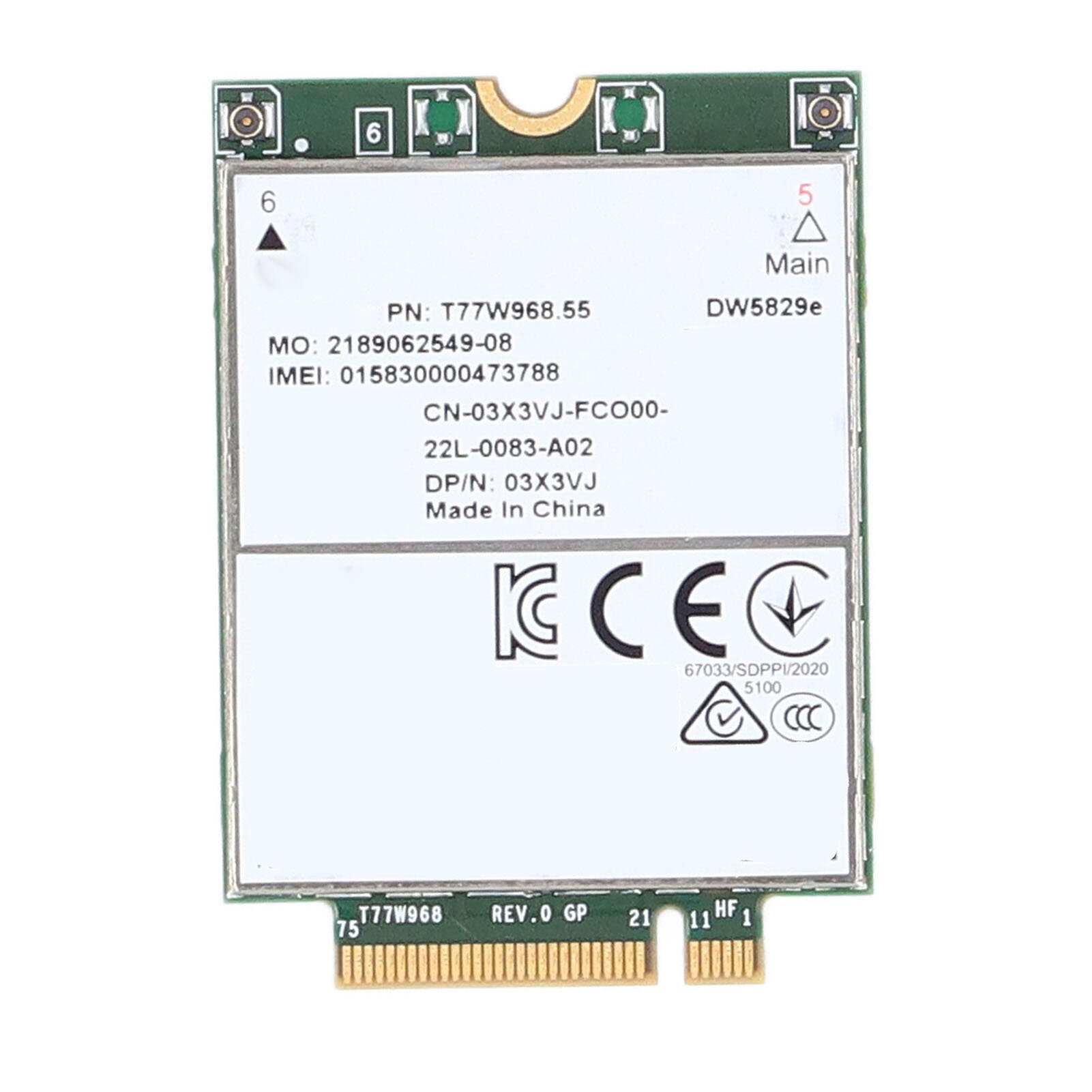 4G-модуль T77W968 DW5829e Cat 16 LTE, сетевая карта для ноутбуков 7320, 7330, 7520, 7530, 7430.