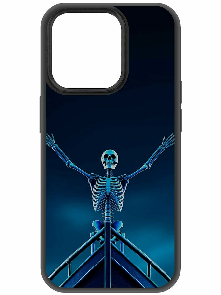 Чехол-накладка Krutoff Soft Case Титаник на дне для iPhone 15 Pro черный