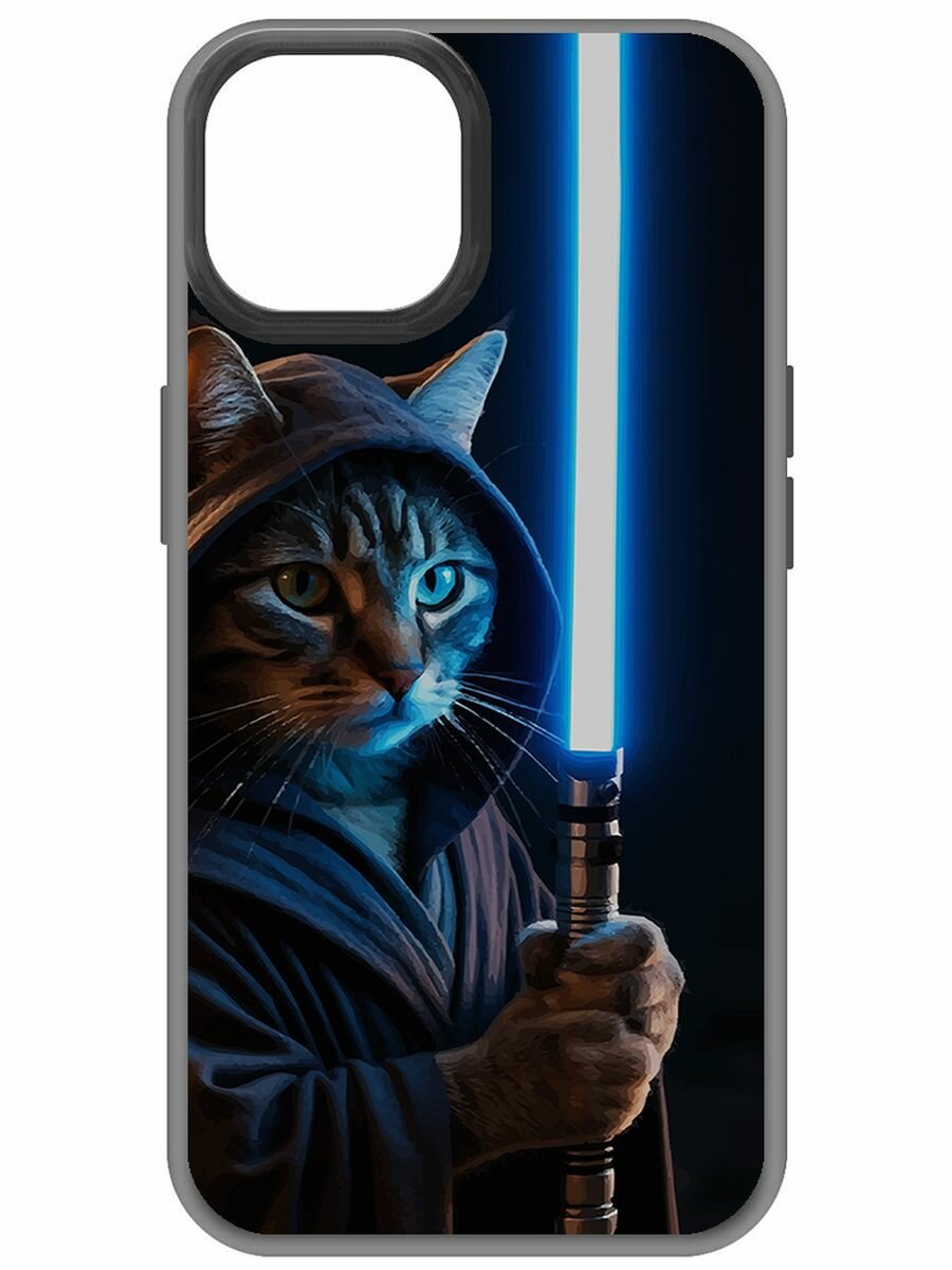 Чехол-накладка Krutoff Soft Case Оби-Ван Котоби для iPhone 15 черный