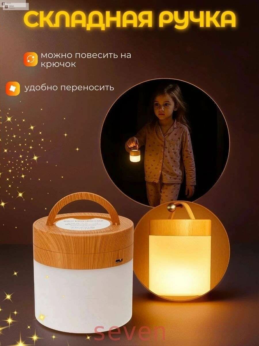 Ночник, дистанционное управление, RGB, встроенный аккумулятор, 1 шт — фото 1