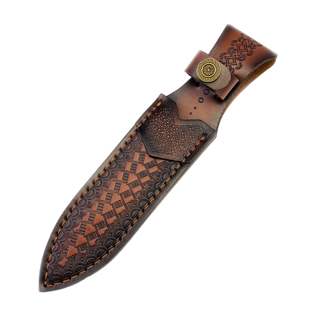 Набор ножей из воловьей кожи первого слоя в кожаных ножнах-1шт