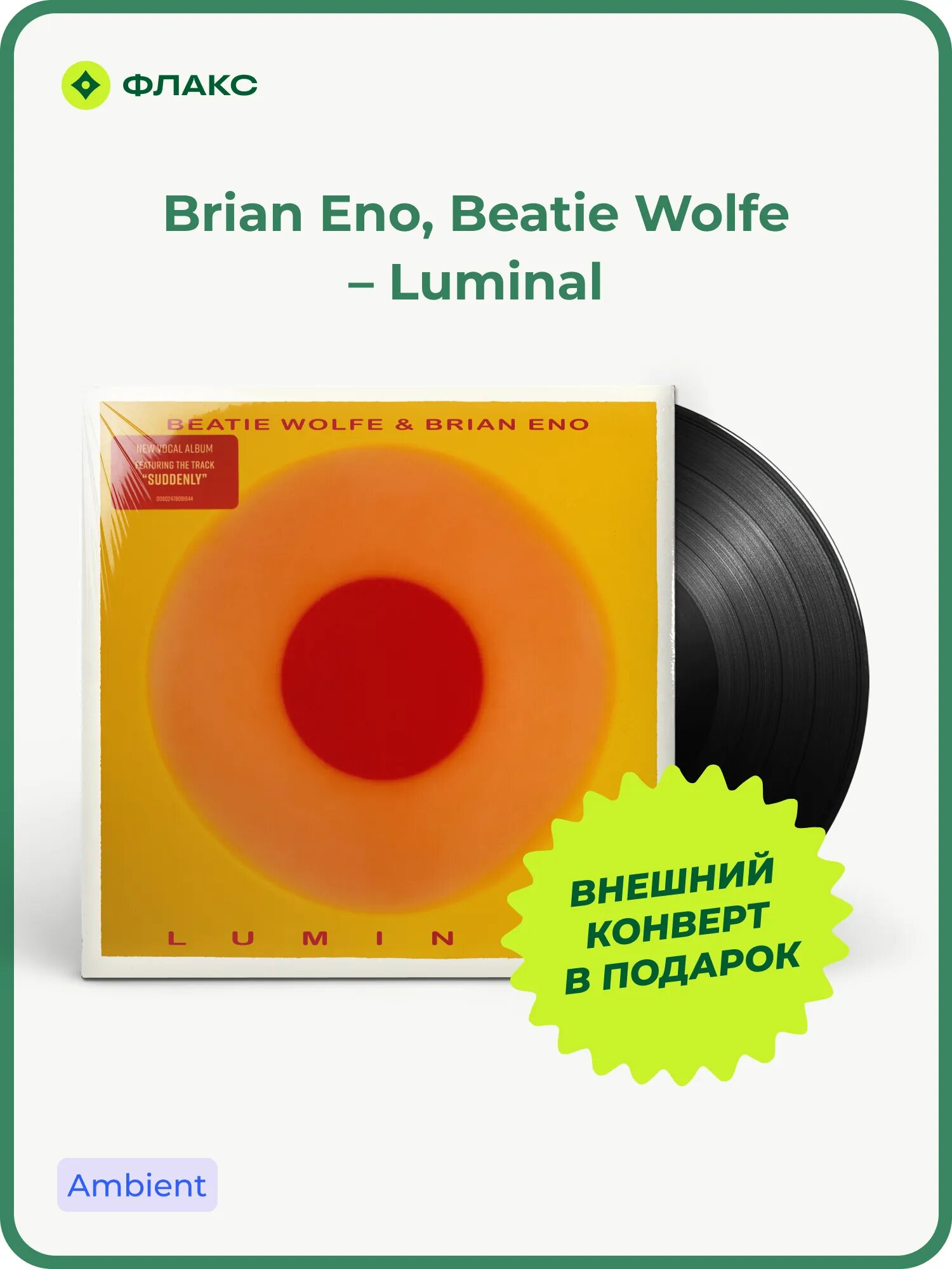 Виниловая пластинка Beatie Wolfe, Brian Eno - Luminal (LP), Хиты