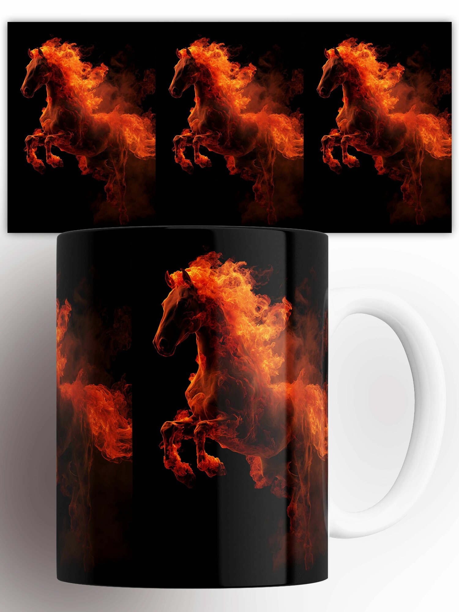 Кружка Новогодние Лошади 330 мл