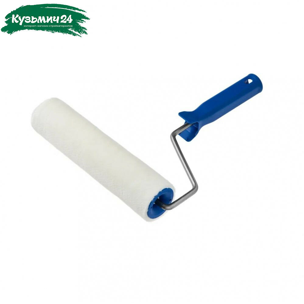 Валик малярный Акор Мастер 724 48 824 для работы с лаками, ролик 240 мм, ворс велюр 7 мм