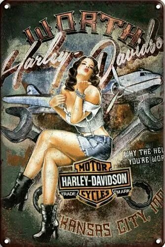 Harley Davidson, табличка металлическая, постер на стену табличка металлическая, постер на стену30x20cm