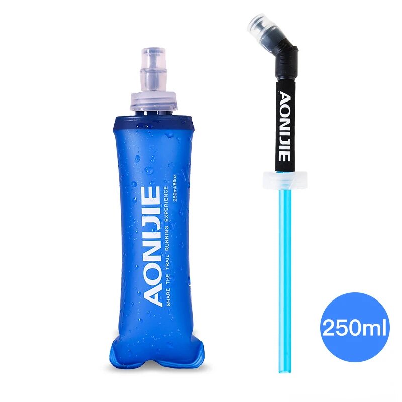 AONIJIE складная бутылка для воды 250/500 мл Синий, 250ML Straw SD09