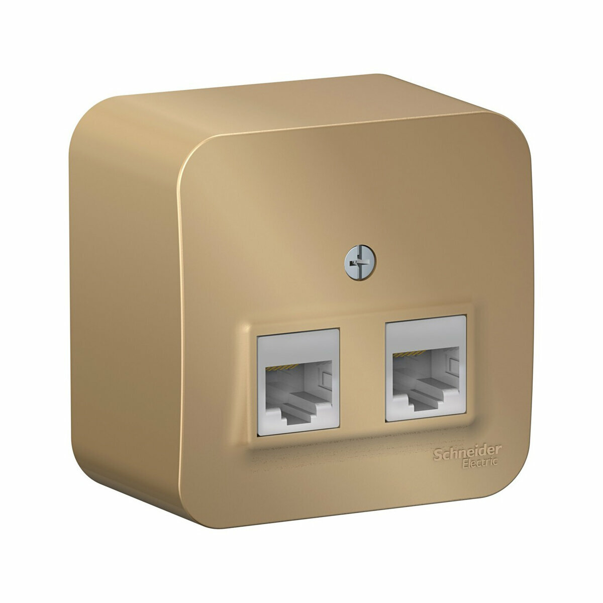 Розетка компьютерная 2 x RJ45 Systeme (Schneider) Electric Blanca BLNIA045454, категория 5Е, титан