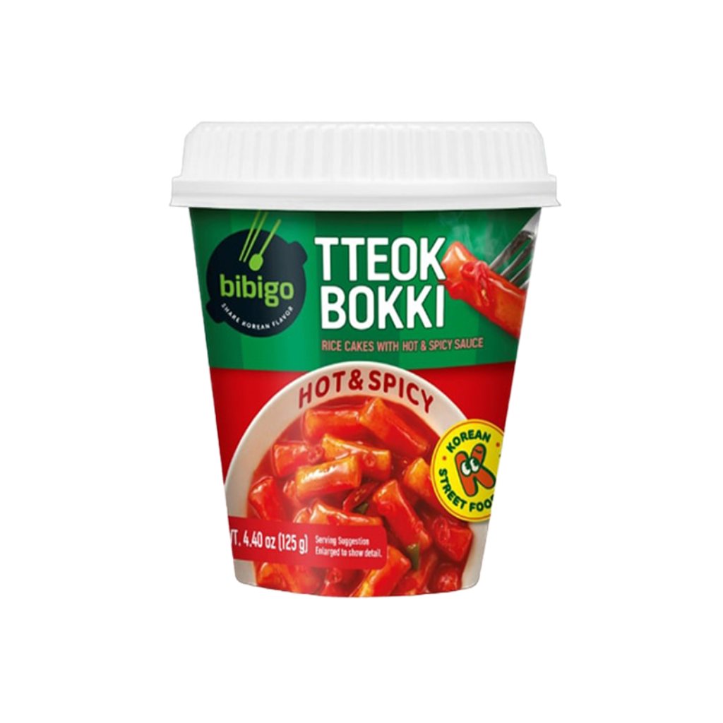 Рисовые палочки Bibigo CJ токпокки в остром соусе 125 г, Южная Корея