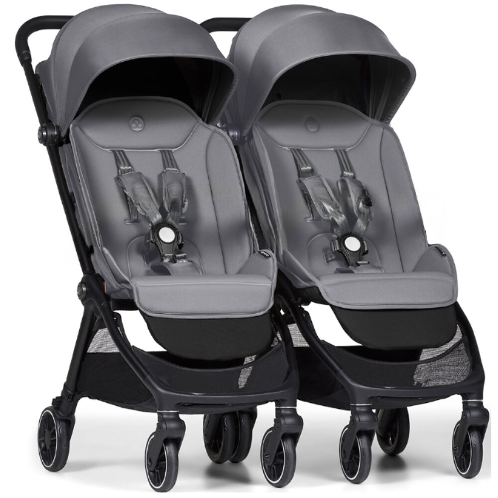 Коляска прогулочная для двойни Bumprider Connect.mini Grey (2 коробки)