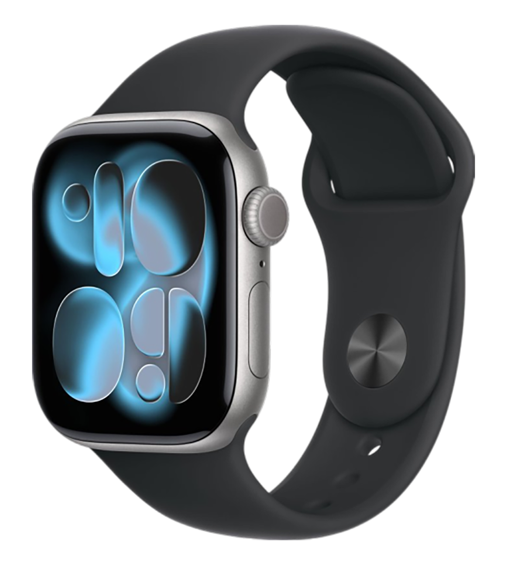 Apple Watch Series 11 GPS 42mm Aluminium Case with Space Grey/Black Sport Band M/L (MEQX4)