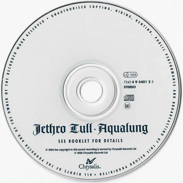 Аудио CD Jethro Tull Aqualung (CD/EU) NEW — фото 1
