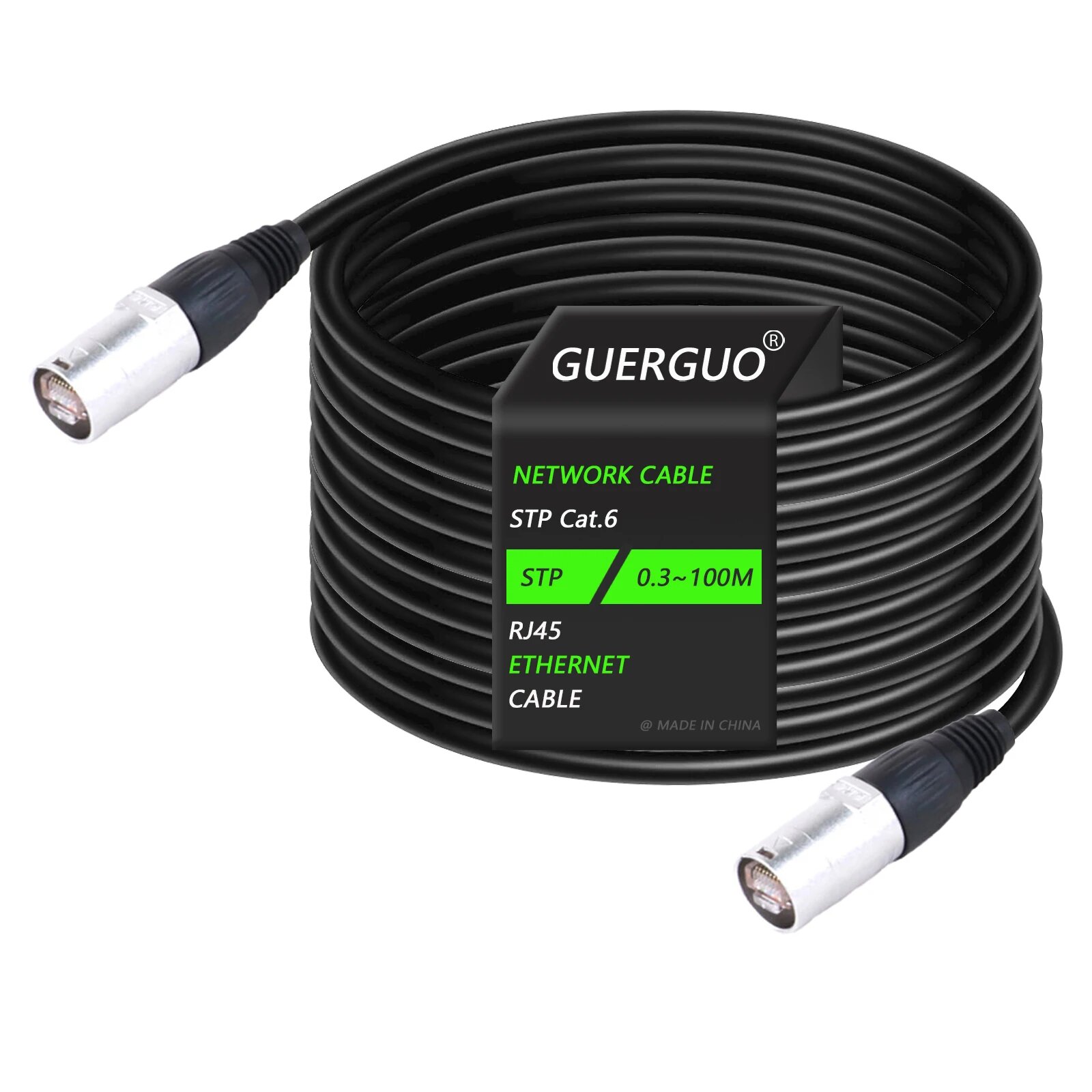 Экранированный Ethernet кабель RJ45 CAT6 CAT6-STP-OUTDOOR, Black, 15M