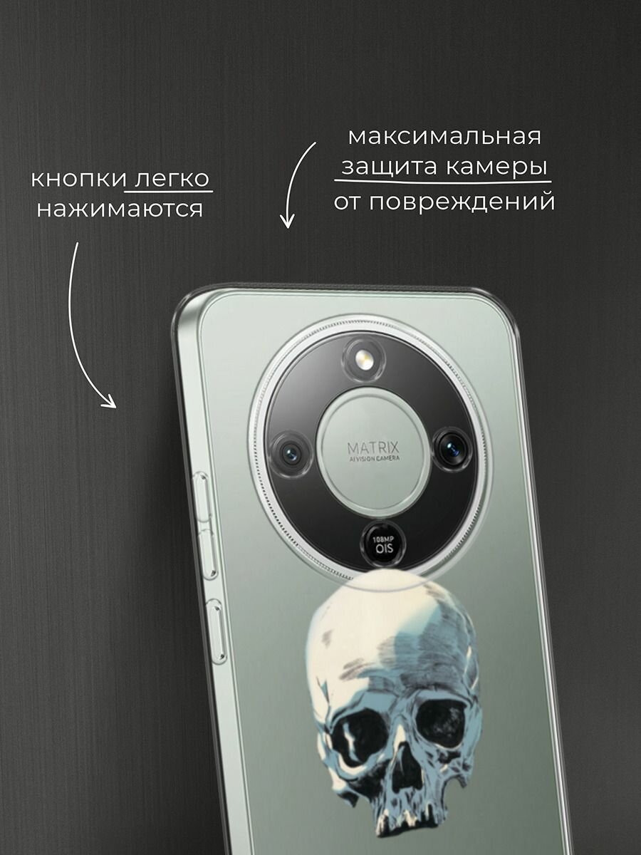 Силиконовый чехол на Honor X9d / Хонор X9d с принтом гусар, прозрачный — фото 1