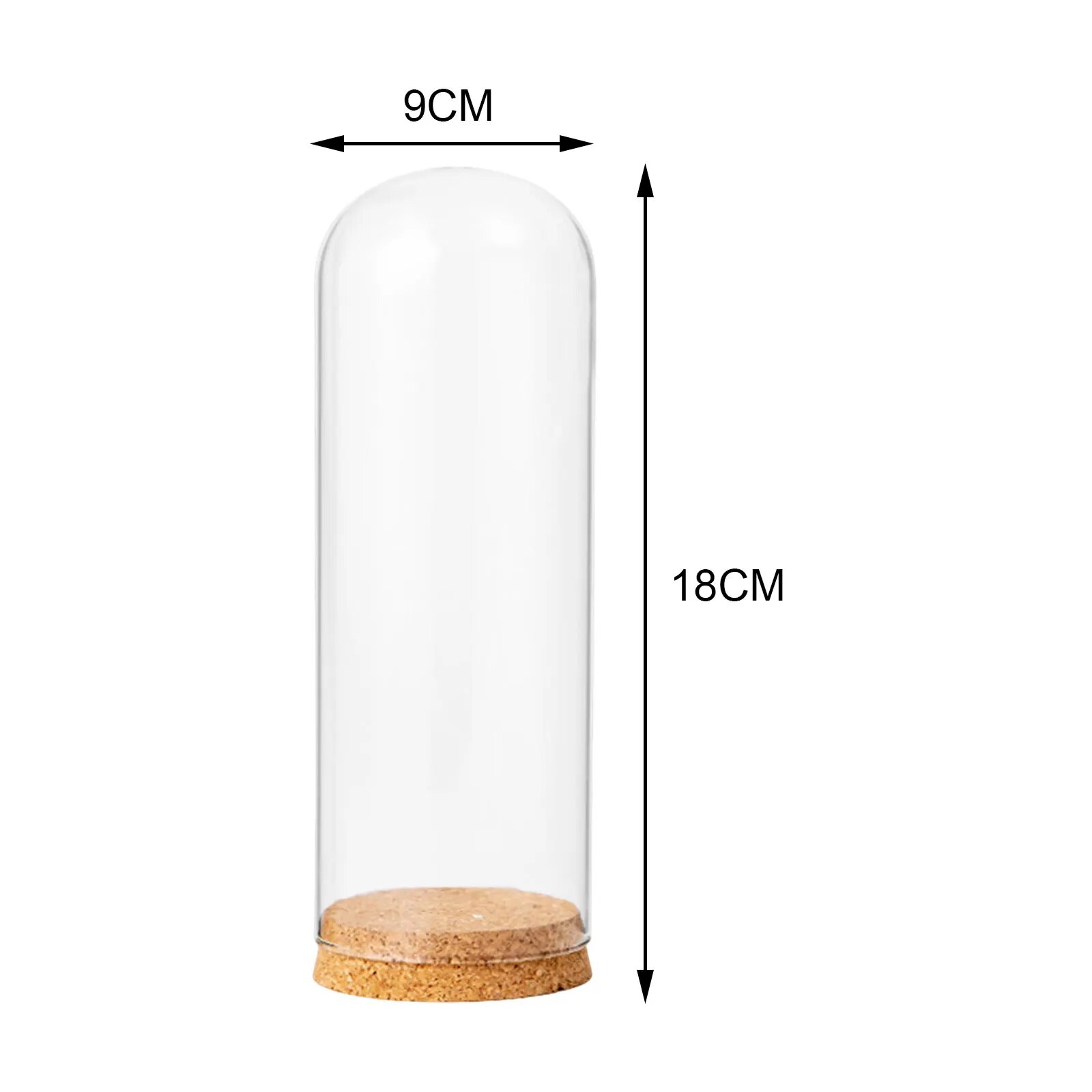 Стеклянный купол 9cmx18cm