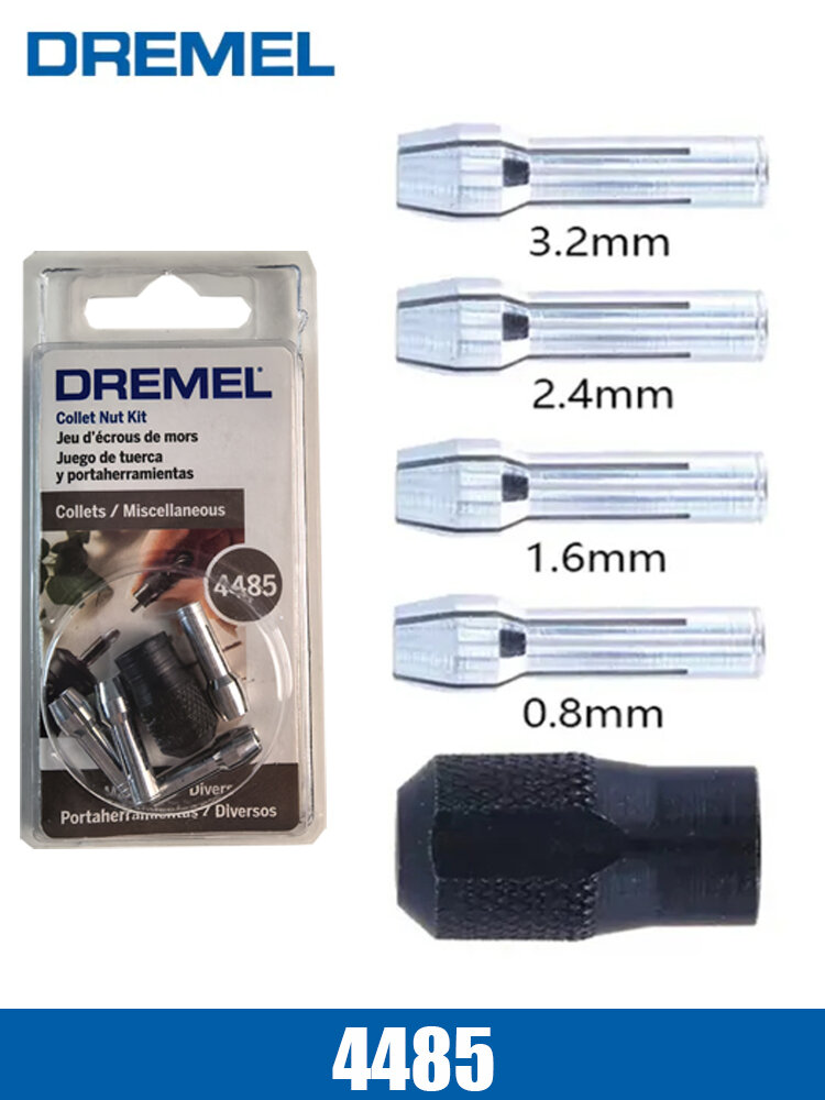Dremel 4485 Быстросменный вращающийся инструмент Набор цанговых гаек