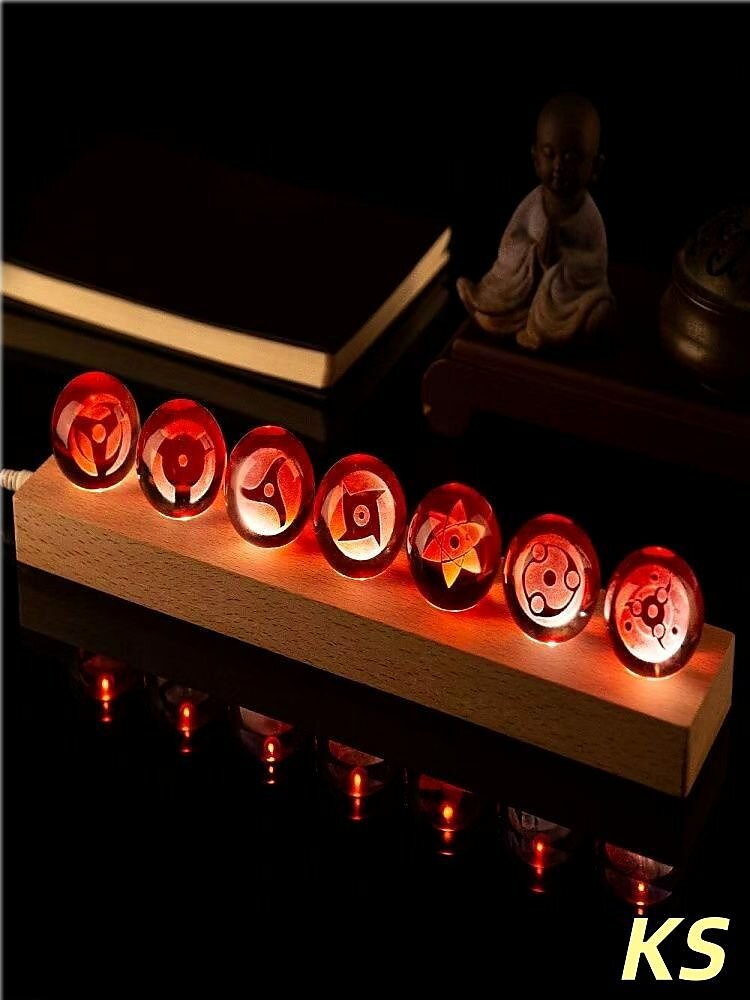 Ночник с хрустальным шаром в стиле Наруто, глаз Учиха