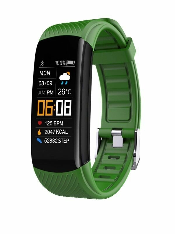 Фитнес браслет C5S с точным пульсометром, мониторингом сна, waterproof IP67, умный браслет с цветным экраном