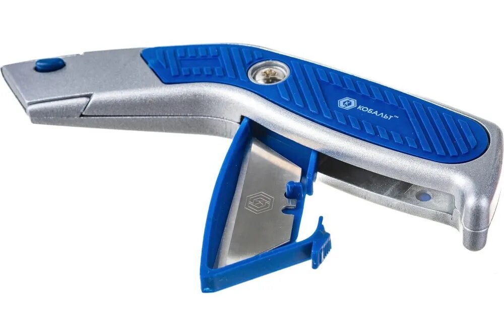 Нож строительный/канцелярский кобальт "Дельфин", трапециевидное лезвие 19мм. (3 шт. в комплекте)