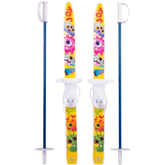 Лыжный комплект детский Novasport Joy с палками в сетке (75/75)