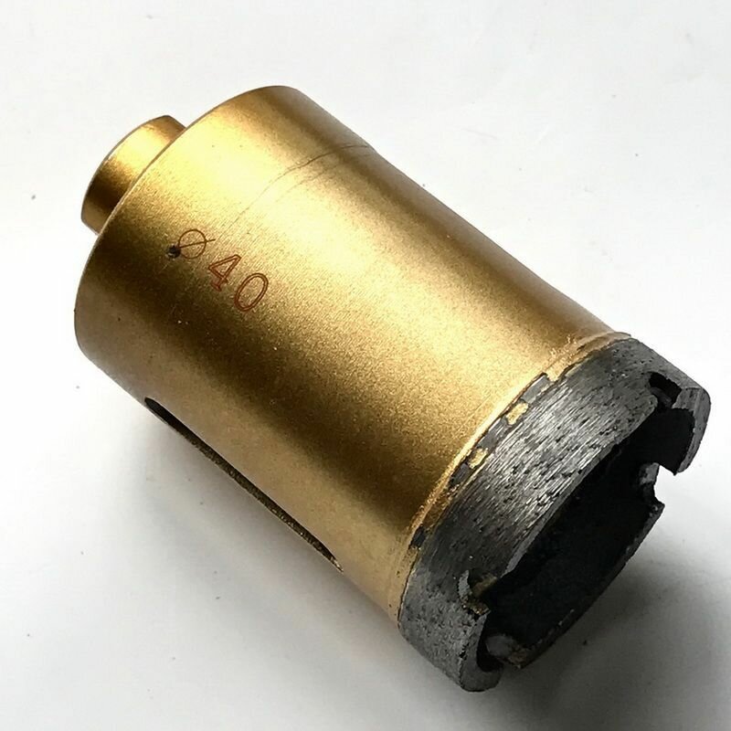 Коронка алмазная по мрамору 40 мм для УШМ (мокрое сверление) FUDO, М10, 1 шт.