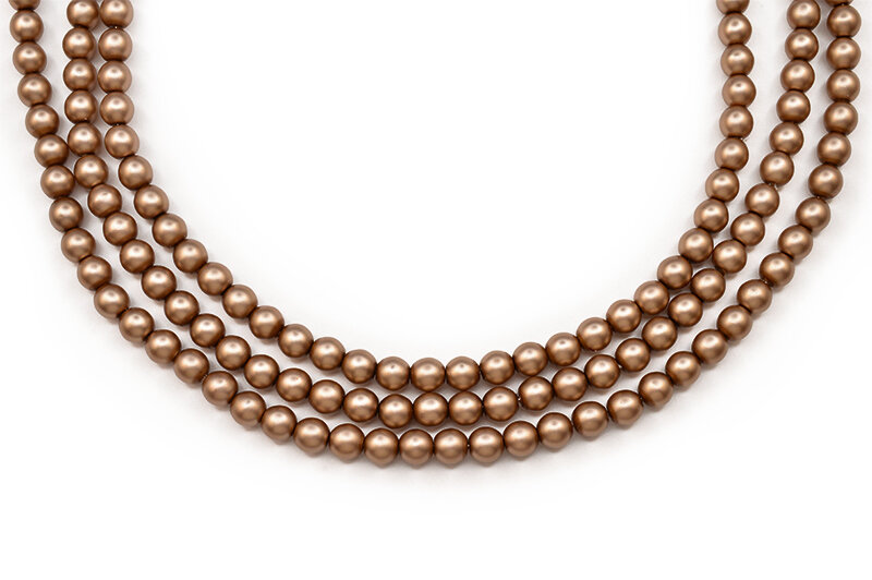 Жемчуг Preciosa, цвет 70111 матовый светло-коричневый, 3мм, 10шт