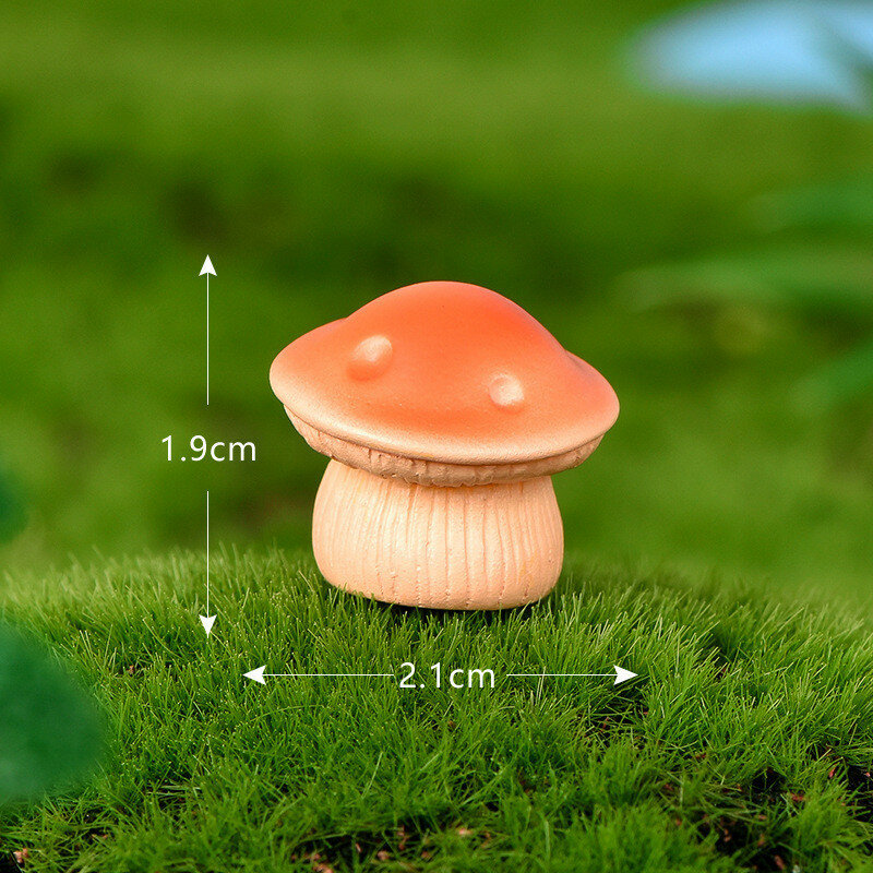 Фигурка whimsical resin оранжевый полосатый кот для миниатюрного сада, гриб