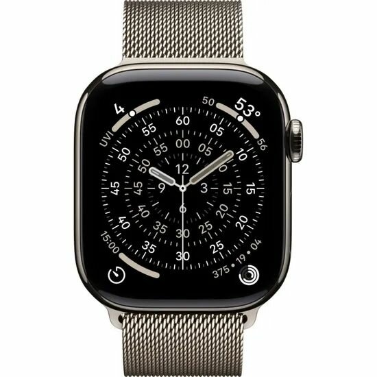 Умные часы Apple Watch S11 LTE 46mm Natural Titanium Case with Natural Milanese Loop - M/L