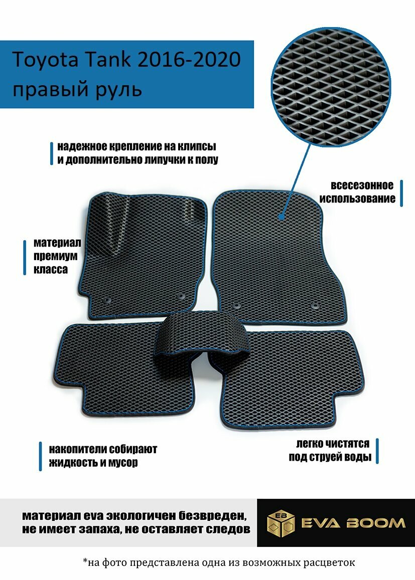 Toyota Tank коврики автомобильные в салон ева эва, износоустойчивый материал