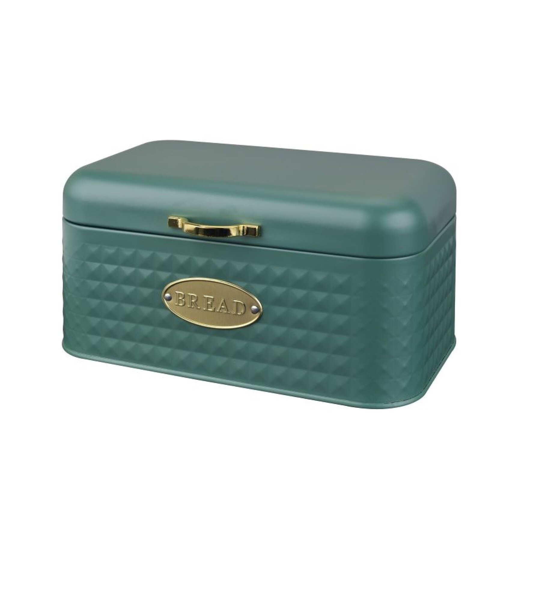 Хлебница KELLI KL-2155, металлическая, с откидной крышкой, зеленая