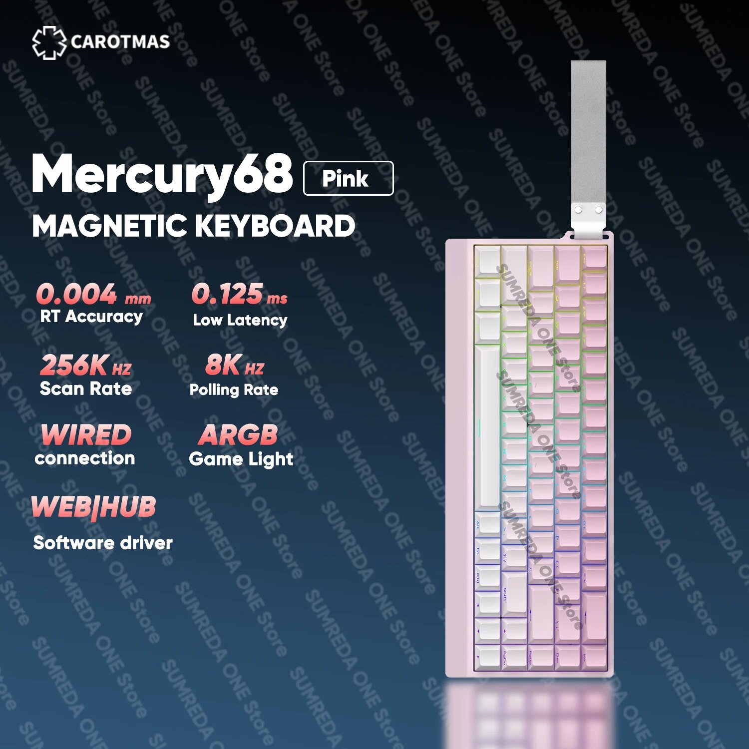 Carotmas Mercury68 Pink магнитная клавиатура