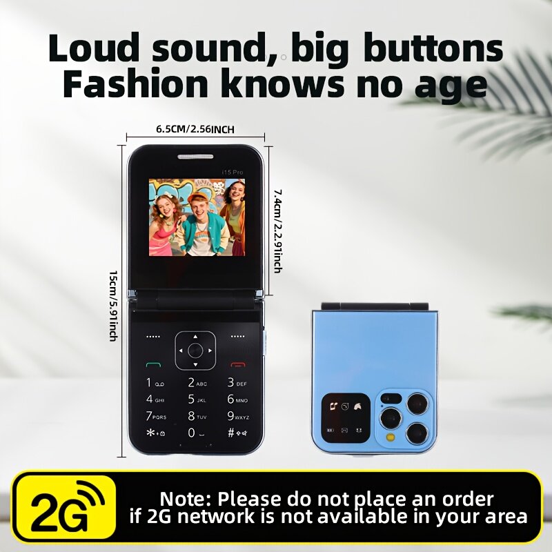 The new 2G mini mobile phone is foldable, lightweight and easy to carry. It has a silky smooth feel and supports dual SIM card calls, text messages, music listening and flashlight functions. It has an extremely long battery life and is suitable for