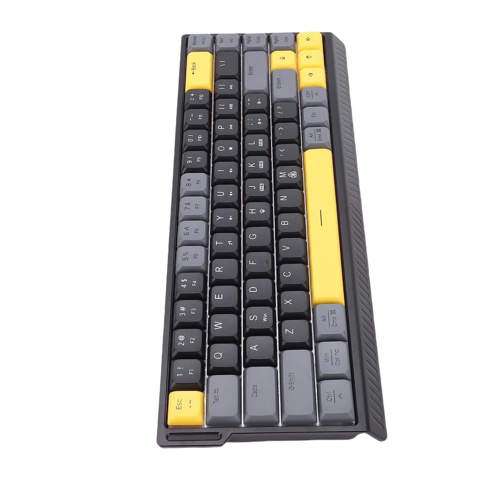 Проводная клавиатура, компактная, 68 клавиш, RGB подсветка, для игр и работы, черный/серый