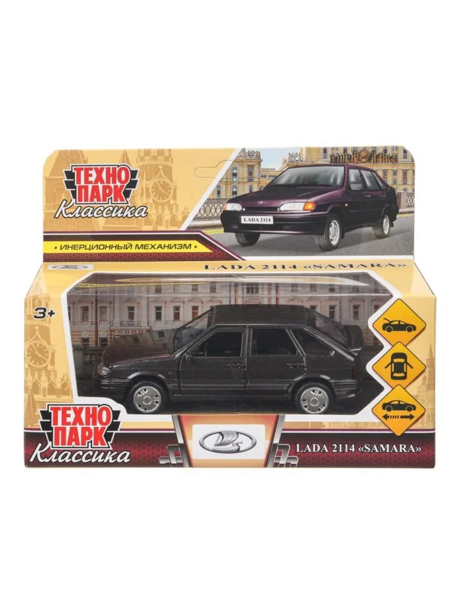 Машина металл LADA -2114 /SAMARA/ 12 см, двер, баг, ин, бак