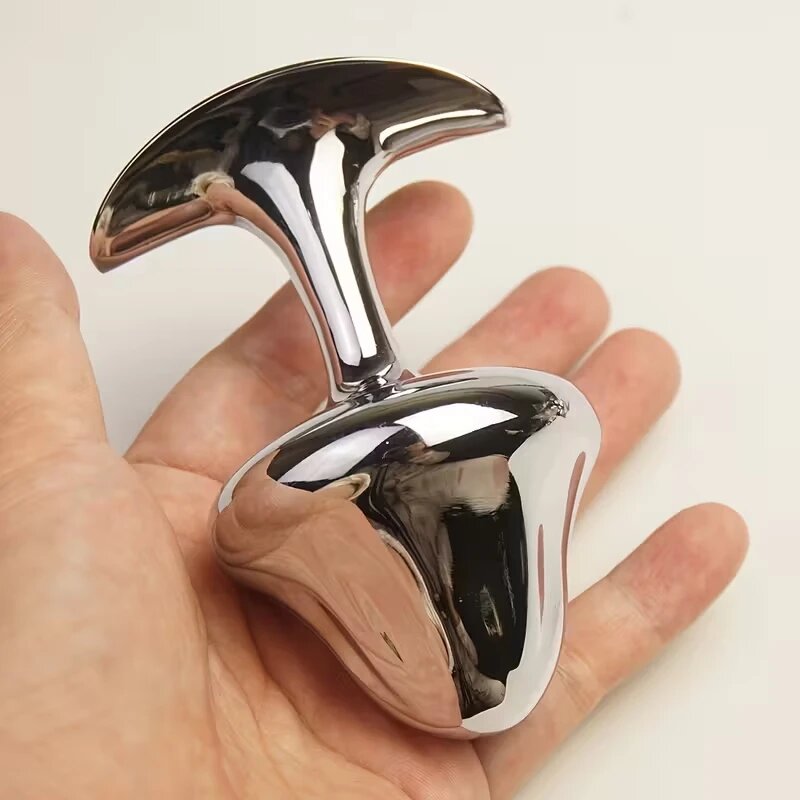 Металлический анальный тренажер, Анальная пробка для ануса с драгоценными камнями, C-L Butt Plug