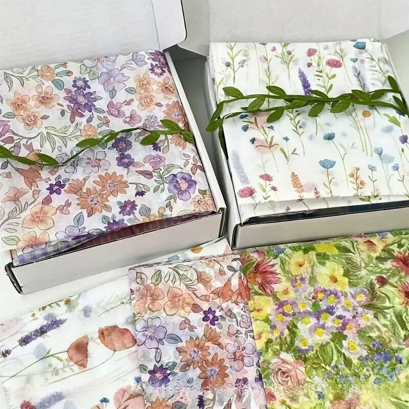 Цветная копировальная бумага для подарков 50x35 см, 10 листов, тонкая упаковочная бумага с мятой текстурой (для цветов, одежды)