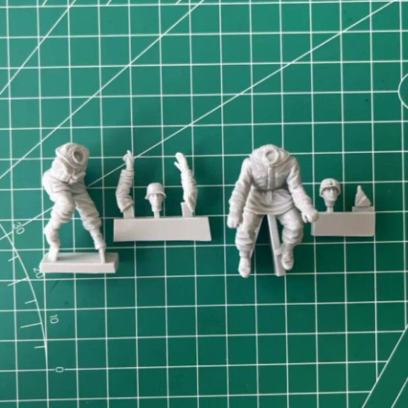 Масштаб 1/35, фигурка из смолы, сборная модель, комплект моторизованной пехоты, 2 человека, историческое хобби, миниатюрная, в разобранном виде, неокрашенная диорама